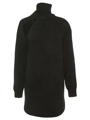 Bottega Veneta Knit Cutout Mini Dress - Black