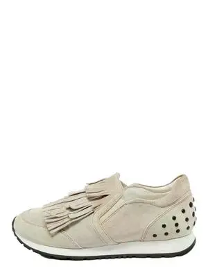 TOD'S Fringe Studded Slip-on Sneakers - Neutrals