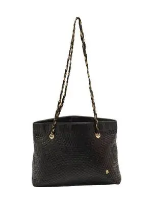 Bally Quilted Chain Shoulder Bag - Black