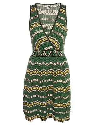 Missoni V-neck Mini Dress - Green