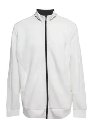 BOSS Jersey Zip Jacket - White