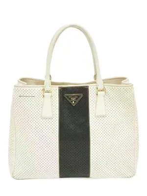 PRADA Gardener's Perforated Leather Tote Bag