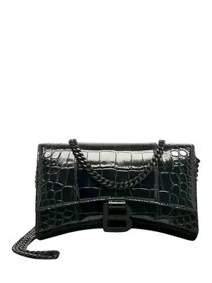 Balenciaga Hourglass Shoulder Bag - Black