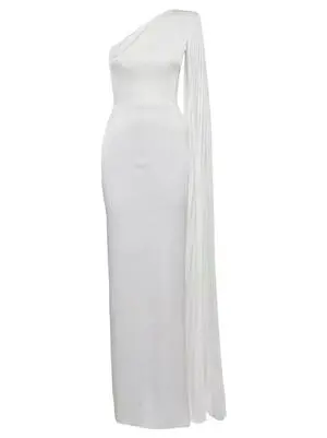 Alex Perry One-shoulder Draped Dress - White