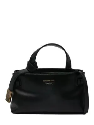 Emporio Armani Knot Detail Handle Tote Bag - Black