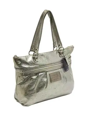 COACH® Leather Zip Tote Bag - Silver