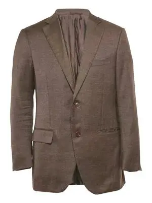 Ermenegildo Zegna Single-breasted Blazer - Brown