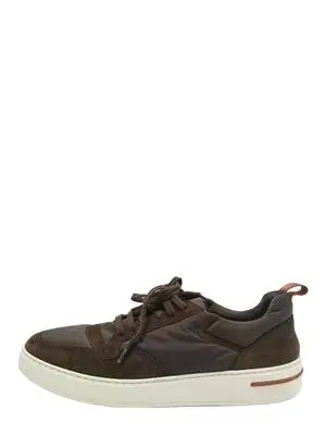 Loro Piana Suede-panel Sneakers - Brown