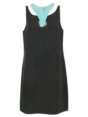 Versace Cut-out Silk Dress - Black