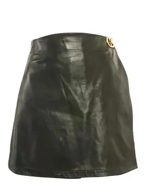Dior Leather Logo Skort - Black