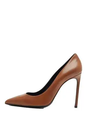 Saint Laurent Anja Pointed-toe Pumps - Brown