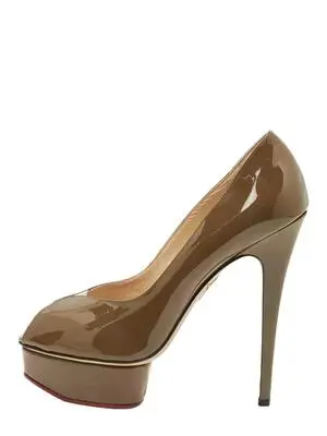 CHARLOTTE OLYMPIA Platform Peep-toe Pumps - Brown
