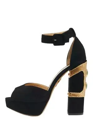 CHARLOTTE OLYMPIA Suede Sandals - Black