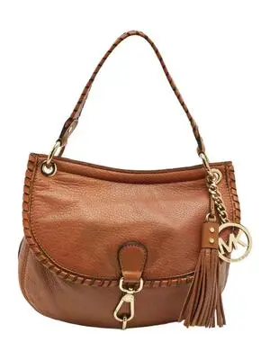 Michael Kors Braided-trim Shoulder Bag - Brown