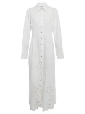 Rabanne Broderie-anglaise Midi Dress - White