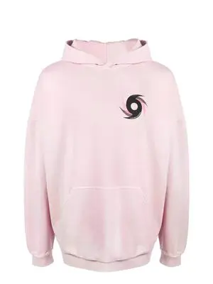 Palm Angels Hurricane Devoré-print Hoodie - Pink