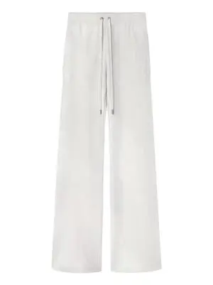 Versace Knitted Flared Trousers With Drawstring Fastening - Grey
