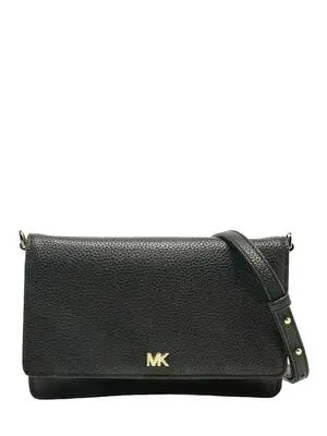 Michael Kors Mott Textured Leather Crossbody Bag - Black