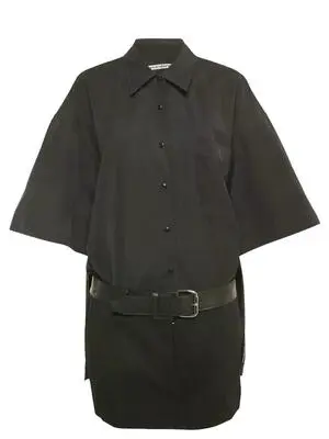 Alexander Wang Short-sleeved Belted Shirtdress - Black