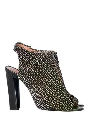 Roland Mouret Printed Zip-fastening Pumps - Black