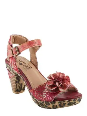 SPRING STEP SHOES Wildcat Ankle Strap Sandal - Red Multi