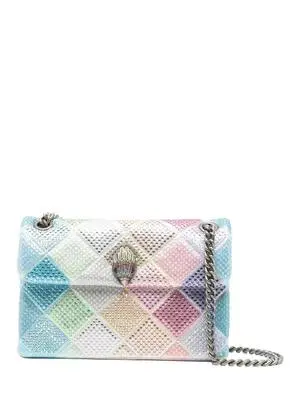 Kurt Geiger Mini Kensington Diamanté Embellished Shoulder Bag Blue