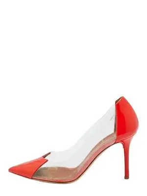 MALONE SOULIERS Transparent-panel Stiletto Pumps - Red