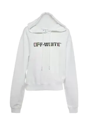 Off-White Rhinestone-embellished Hoodie - White