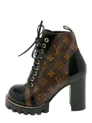 LOUIS VUITTON Louis Vuitton Monogram Chunky Heel Boots