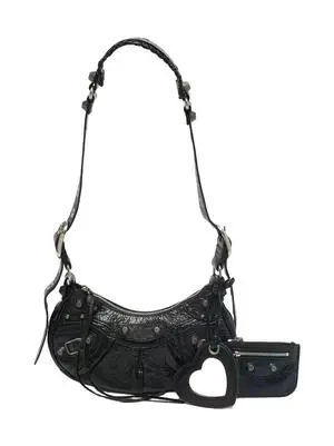 Balenciaga Cagole Studded Shoulder Bag - Black