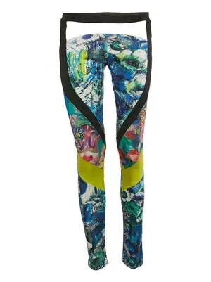 Just Cavalli Cotton Printed Leggings - Blue