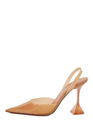 Amina Muaddi Holli Slingback Pumps - Neutrals
