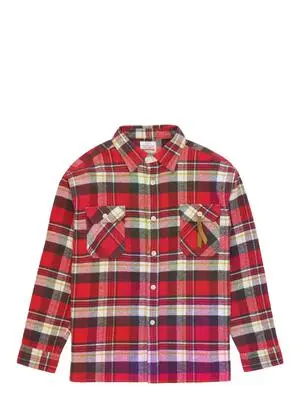 FORTELA Mescal Plaid Patch-pocket Shirt - Red
