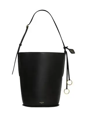 ALAÃA Alaïa Smooth Calfskin Bucket Bag - Black