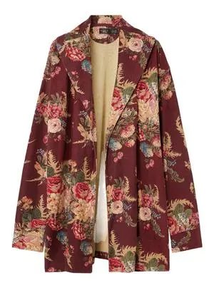 Ralph Lauren Floral-print Linen And Cotton-blend Cardigan - Multi