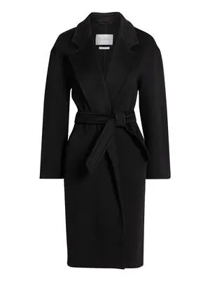 Max Mara Milinda Belted Cashmere-felt Coat - Black