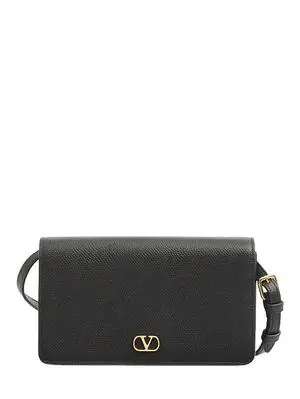 Valentino Garavani Vlogo Signature Leather Mini Bag - Black