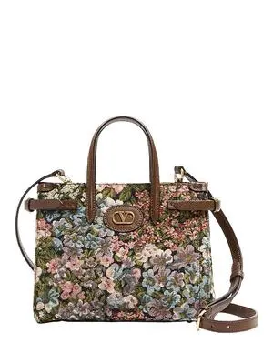 VALENTINO Valentino Garavani Small Vlogo Jacquard Tote