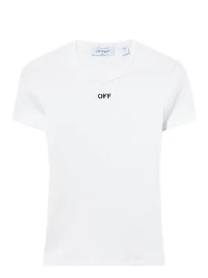 Off-White Basic T-shirt With Logo - White
