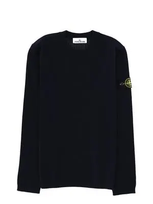 Stone Island Jersey With Logo - Blue
