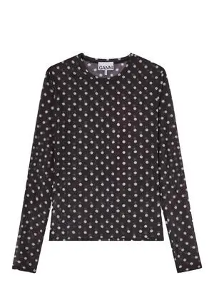 GANNI Long-sleeved Top - Black