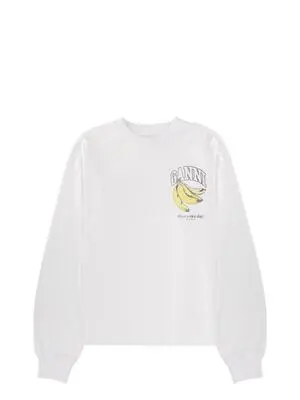 GANNI Sweatshirt With Logo - White
