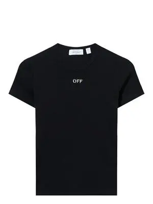 Off-White Basic T-Shirt With Logo Black