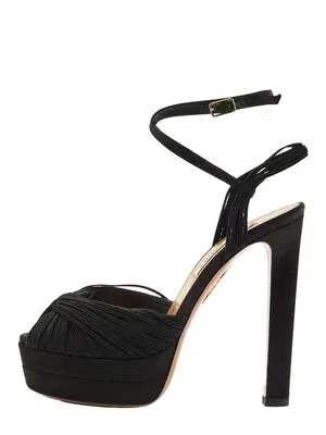AQUAZZURA Bellini Knot Platform Sandals - Black