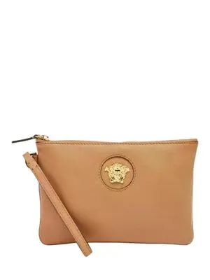VERSACE Leather Pouch With Detachable Strap