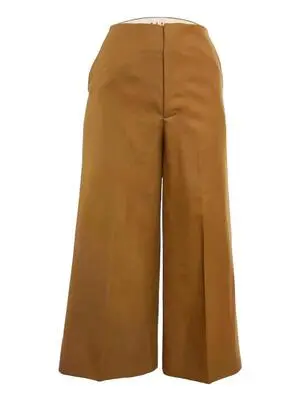 Marni Wool Wide-leg Trousers - Brown