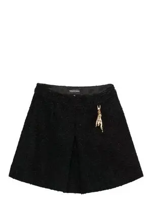 Emporio Armani Logo-plaque Mini Skirt - Black
