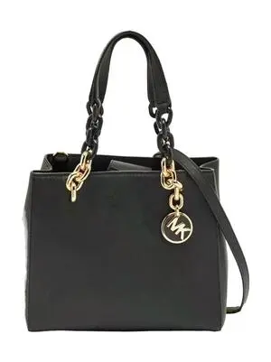 Michael Kors Mini Cynthia Leather Tote Bag - Black