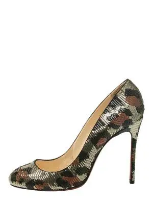 CHRISTIAN LOUBOUTIN 115mm Sequin Embellished Pumps - Gold