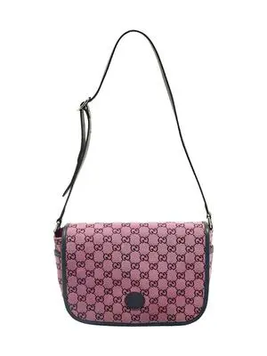 Gucci Gg Canvas Messenger Bag - Pink